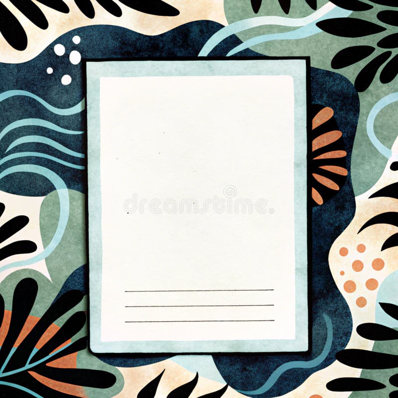 Fluid Abstract Border Design with Paper Texture and Industrial Calm ...