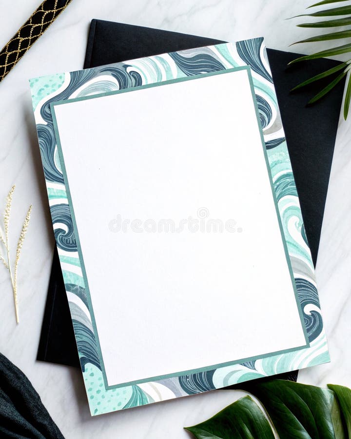 Fluid Abstract Border Design with Paper Texture and Industrial Calm ...