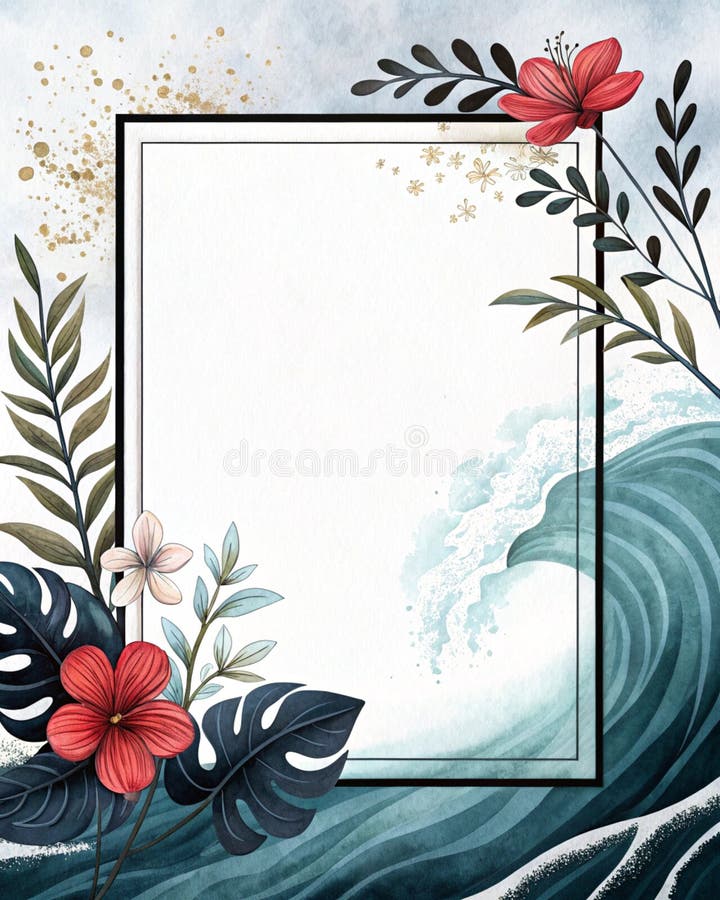 Fluid Abstract Border Design with Paper Texture and Industrial Calm ...