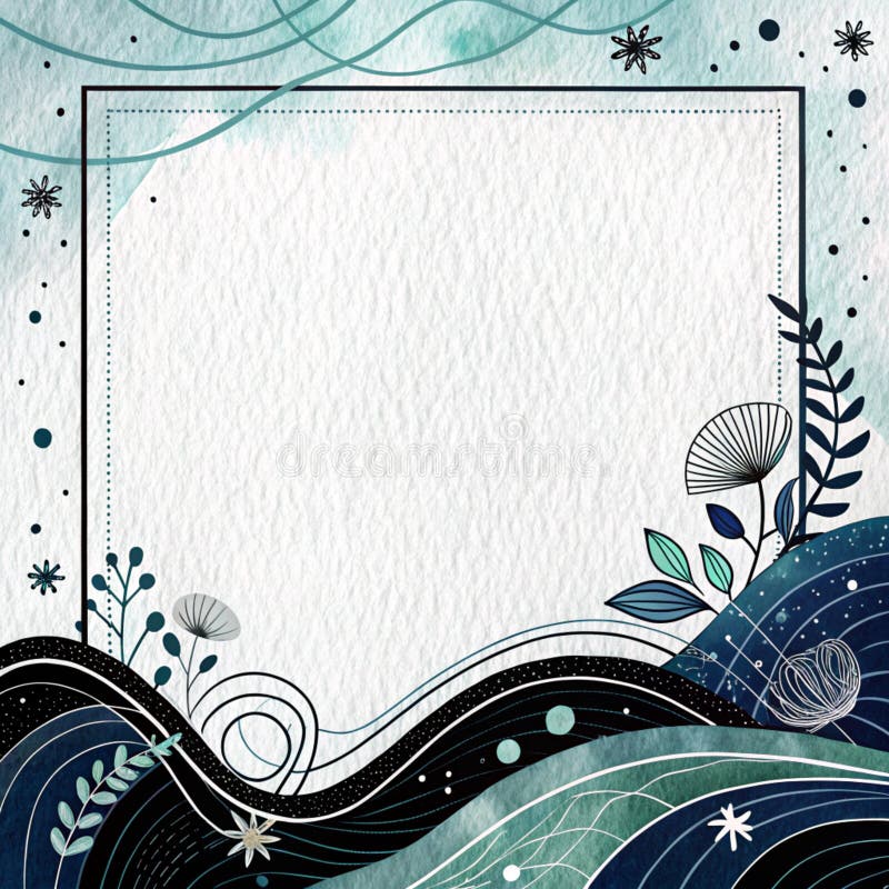 Fluid Abstract Border Design with Paper Texture and Industrial Calm ...