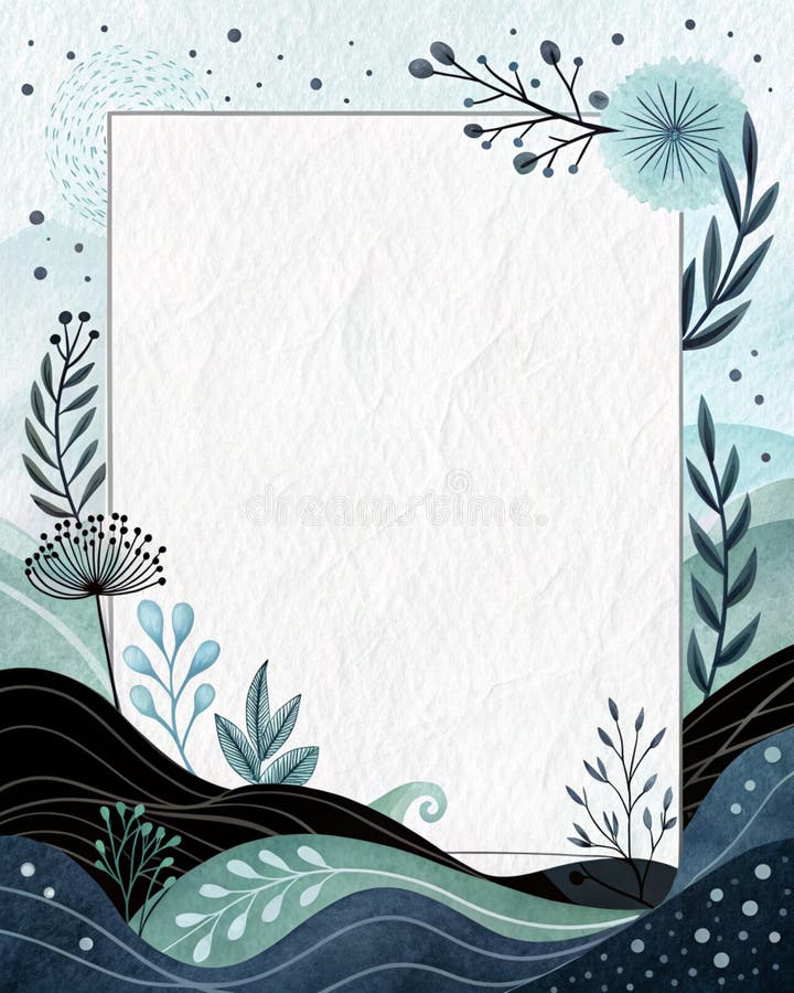Fluid Abstract Border Design with Paper Texture and Industrial Calm ...