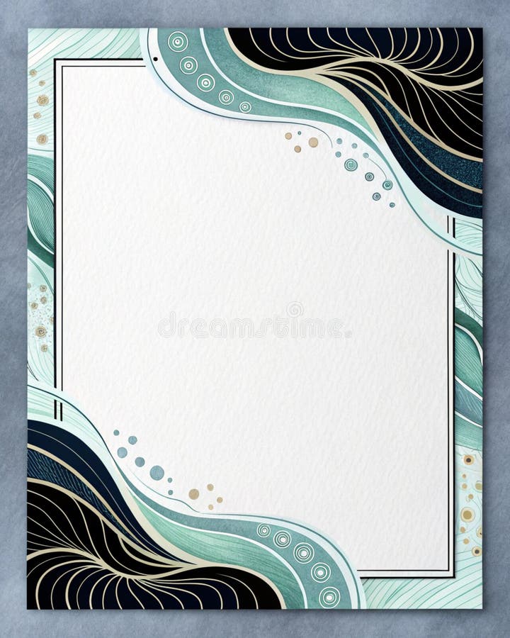 Fluid Abstract Border Design with Paper Texture and Industrial Calm ...