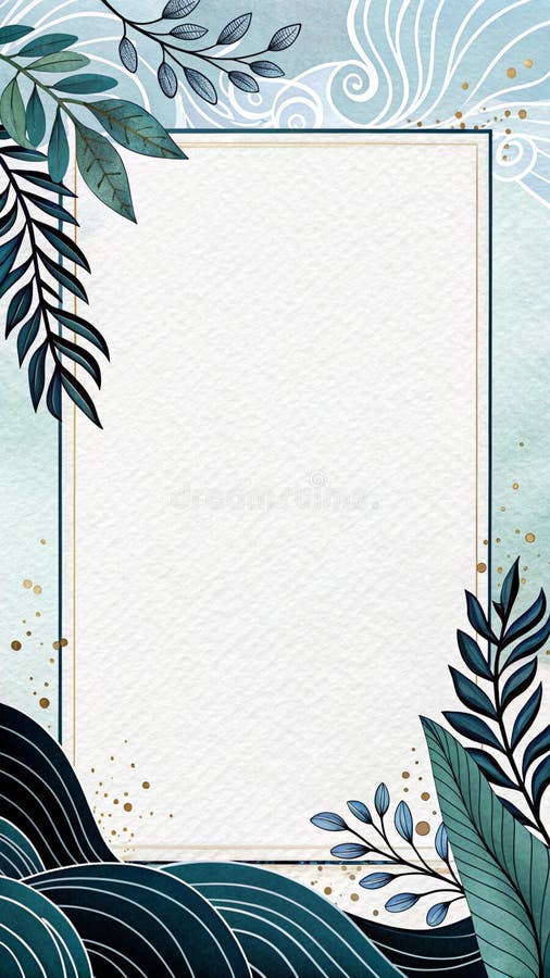 Fluid Abstract Border Design with Paper Texture and Industrial Calm ...