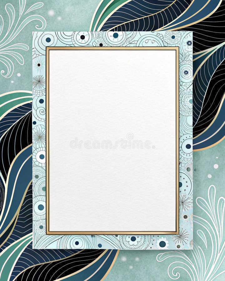 Fluid Abstract Border Design with Paper Texture and Industrial Calm ...