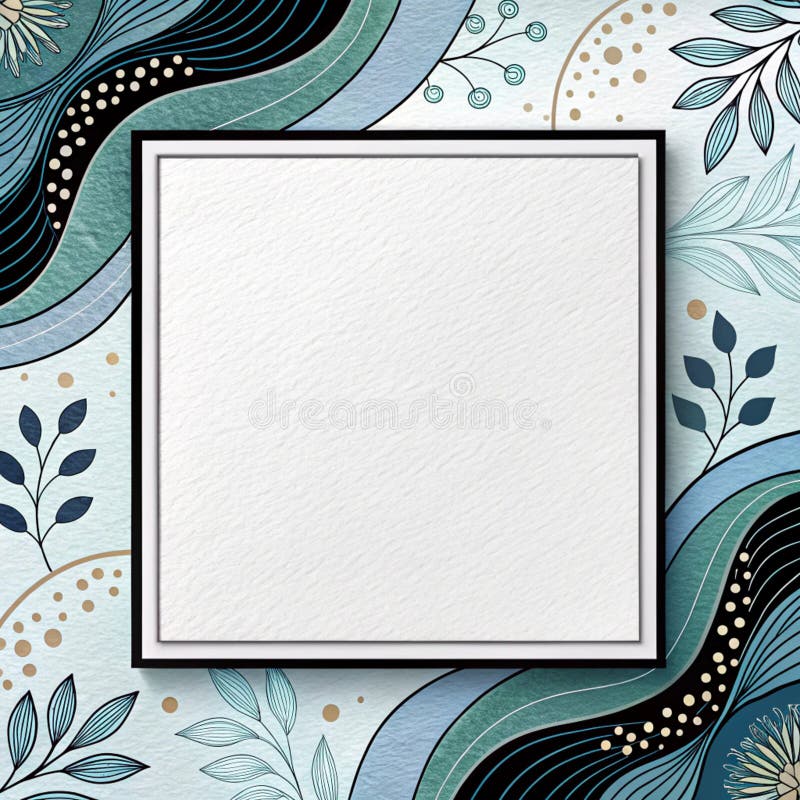 Fluid Abstract Border Design with Paper Texture and Industrial Calm ...