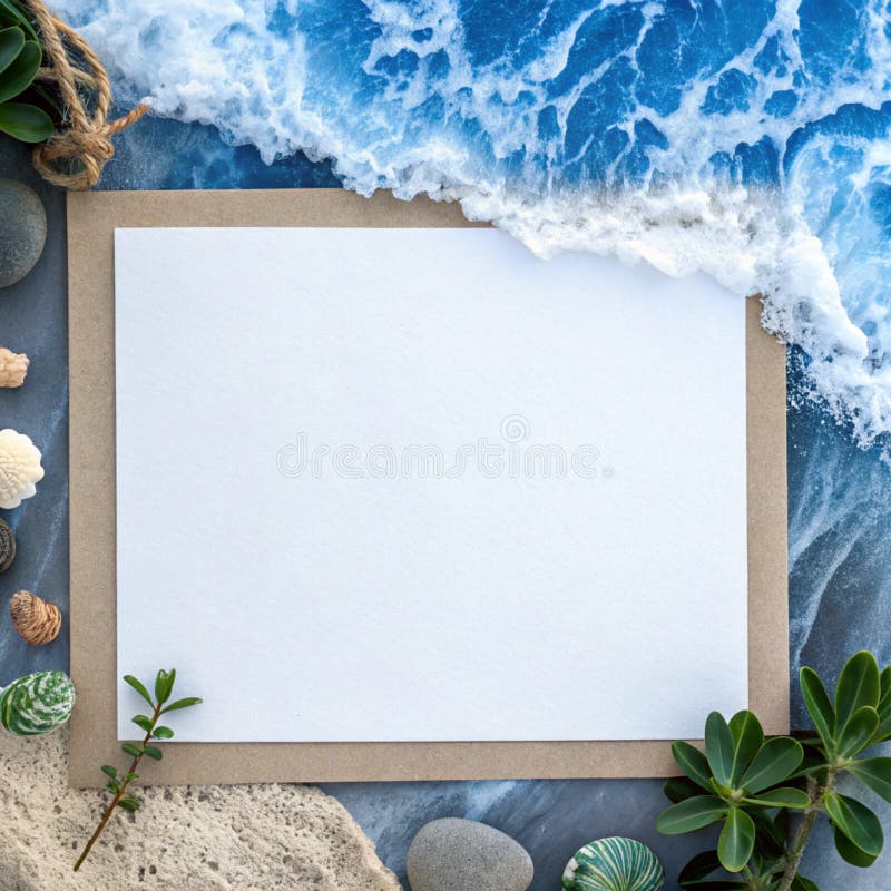 Fluid Abstract Border Design with Paper Texture and Misty Morning ...