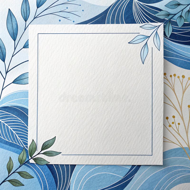 Fluid Abstract Border Design with Paper Texture and Misty Morning ...