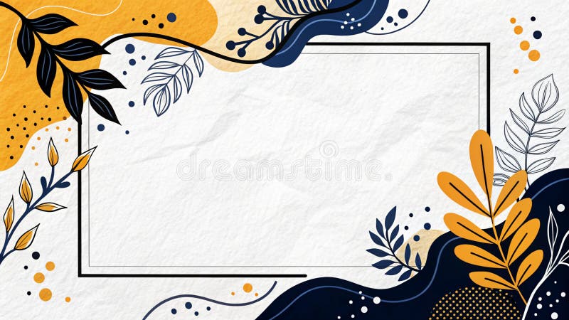 Fluid Abstract Border Design with Paper Texture and Modern Contrast ...