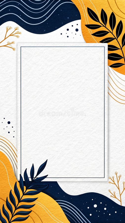Fluid Abstract Border Design with Paper Texture and Modern Contrast ...