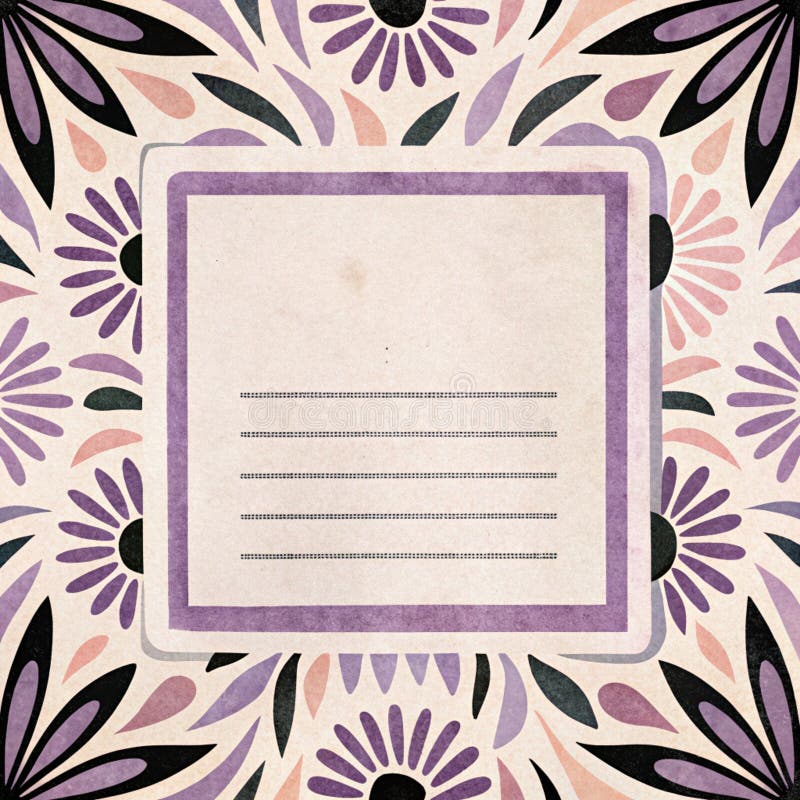 Fluid Abstract Border Design with Paper Texture and Muted Elegance ...