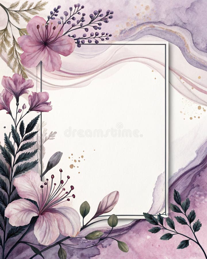 Fluid Abstract Border Design with Paper Texture and Muted Elegance ...