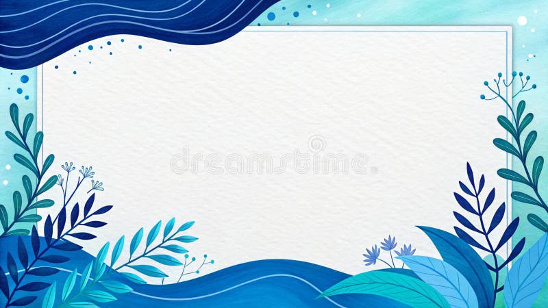 Fluid Abstract Border Design with Paper Texture and Ocean Breeze ...