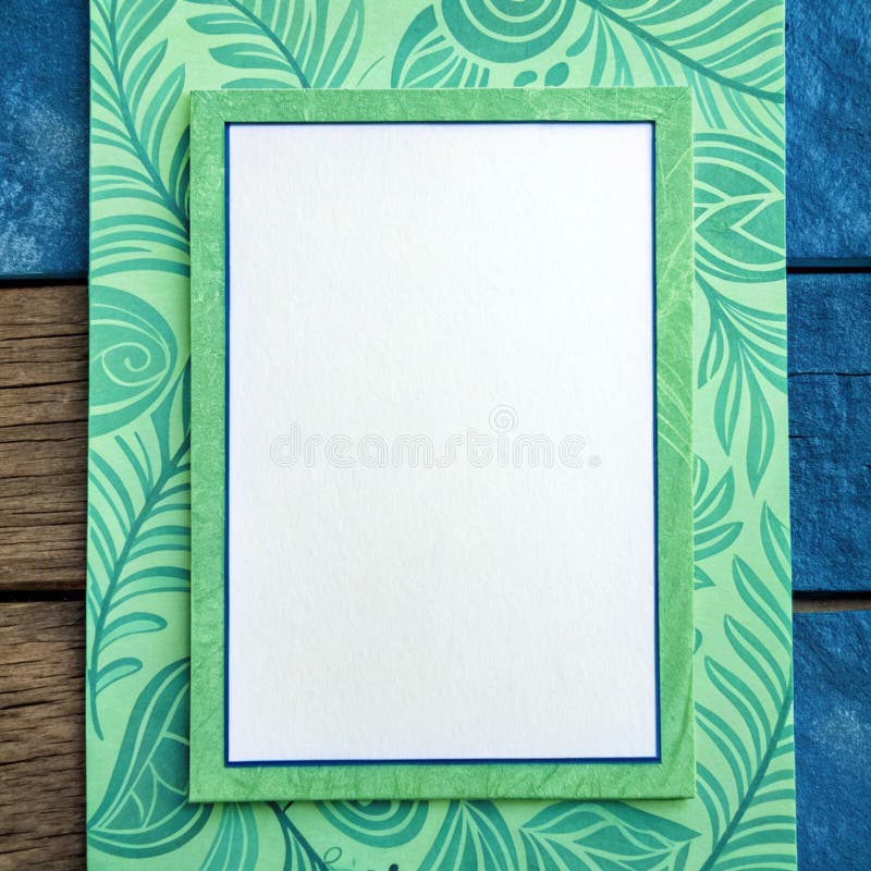 Fluid Abstract Border Design with Paper Texture and Tropical Lagoon Palette Stock Image - Image ...