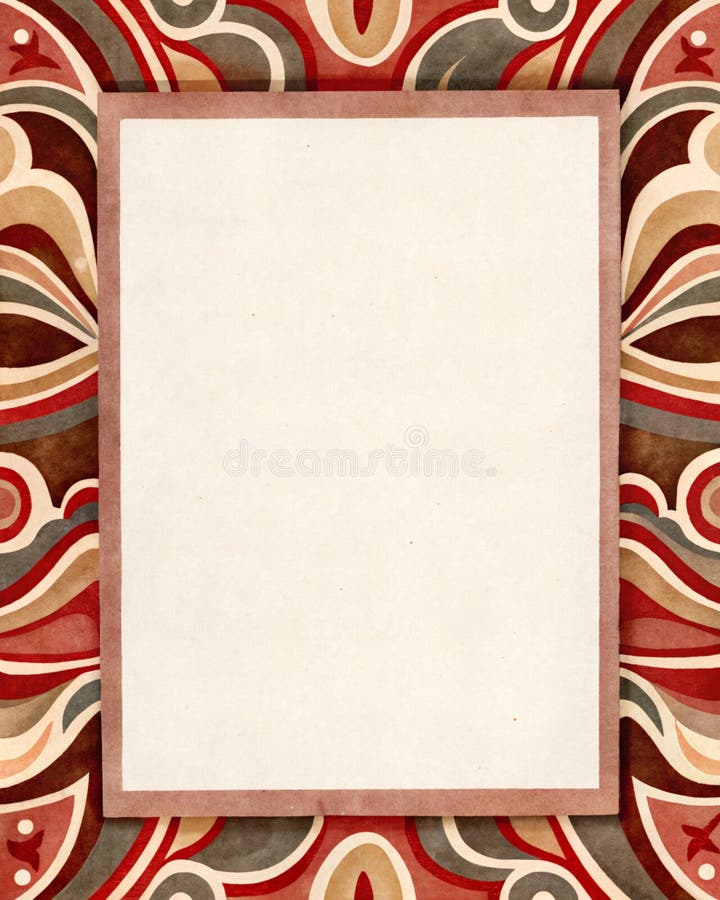 Fluid Abstract Border Design with Paper Texture and Warm Earth Tones ...