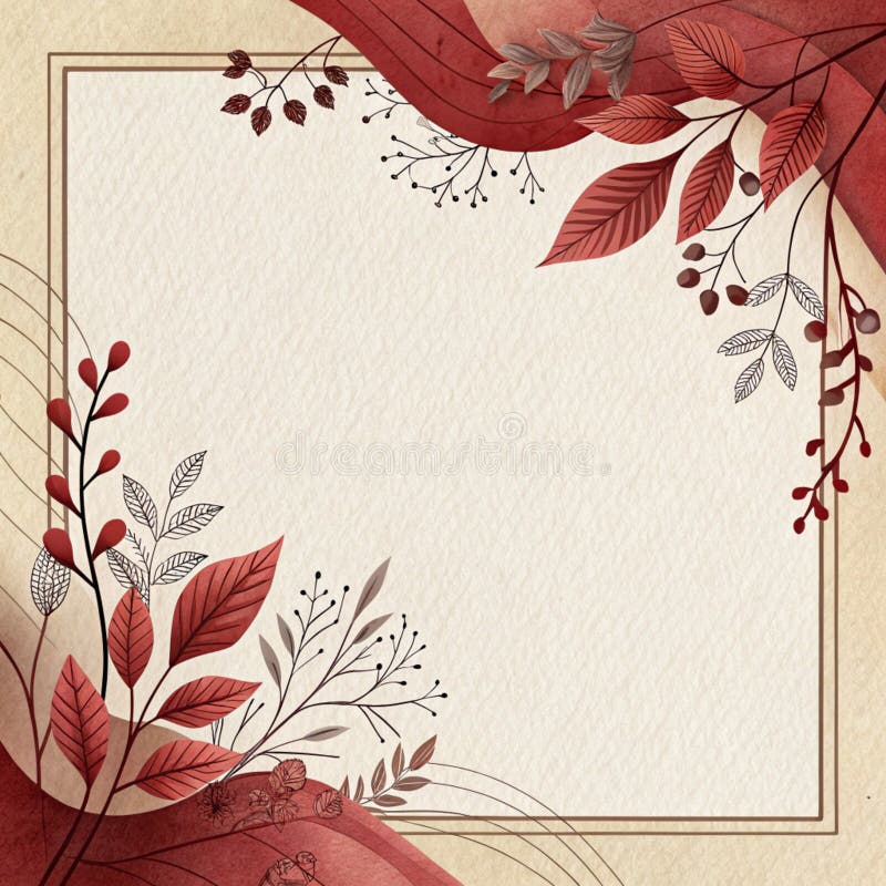 Fluid Abstract Border Design with Paper Texture and Warm Earth Tones ...