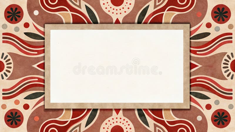 Fluid Abstract Border Design with Paper Texture and Warm Earth Tones ...