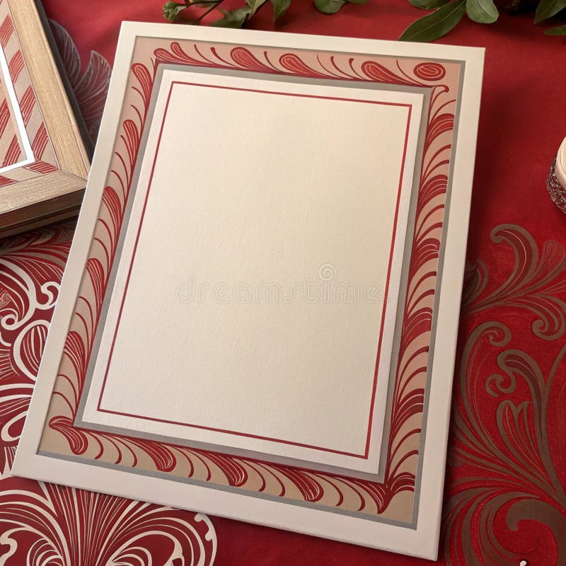 Fluid Abstract Border Design with Paper Texture and Warm Earth Tones ...