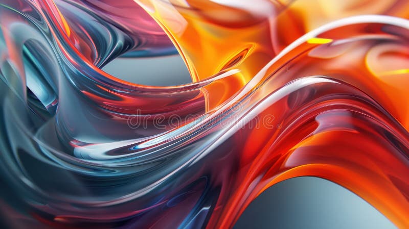 Fluid Abstract Design Featuring Vibrant Colors and Smooth Curves in a ...