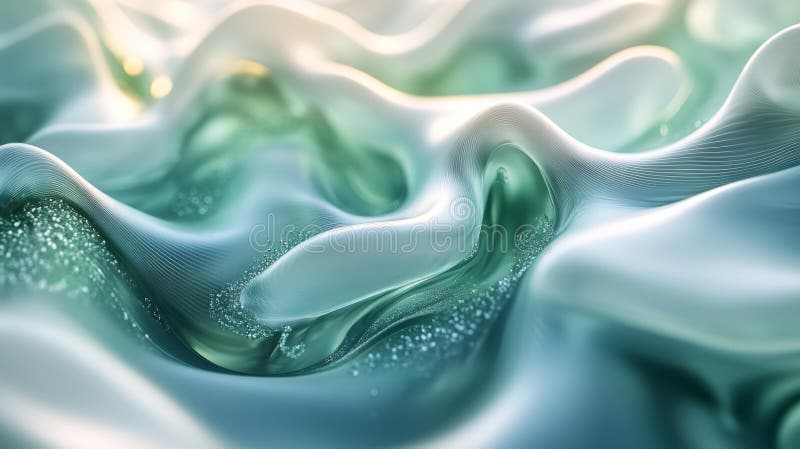 Fluid Abstract Waves in Soft Pastel Colors Generative AI Stock ...
