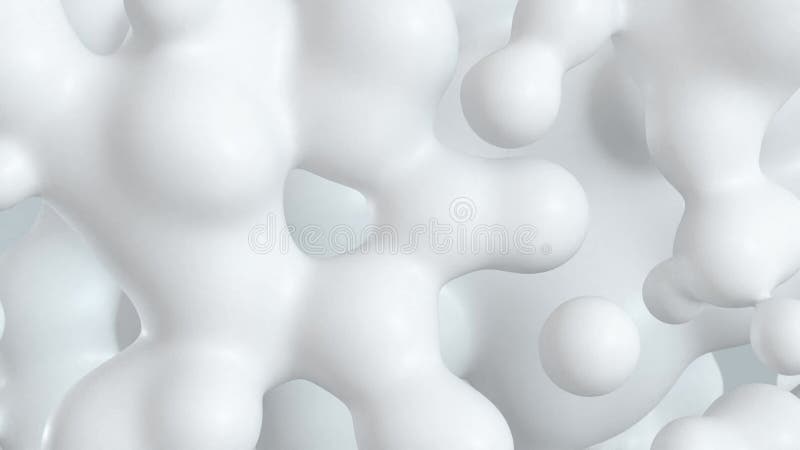 Fluid Abstract White Spheres that Float and Blend Stock Video - Video ...