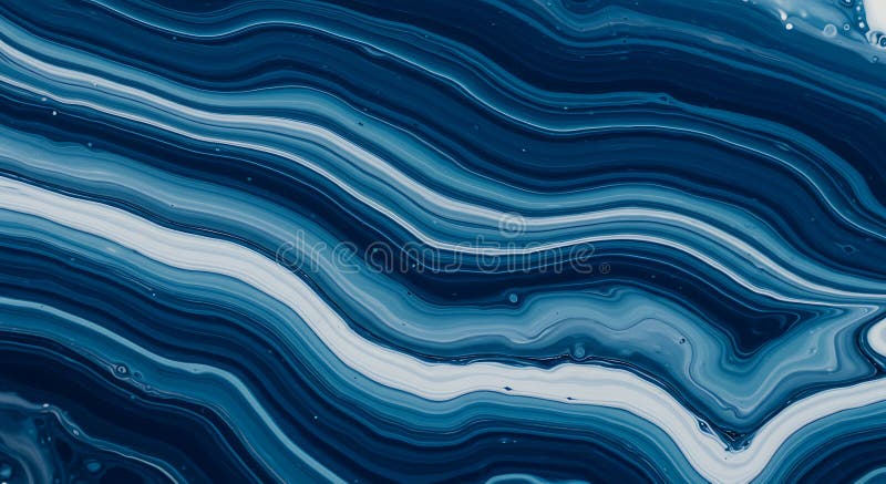 Abstract Blue Liquid Marble Stock Illustration - Illustration of aqua ...