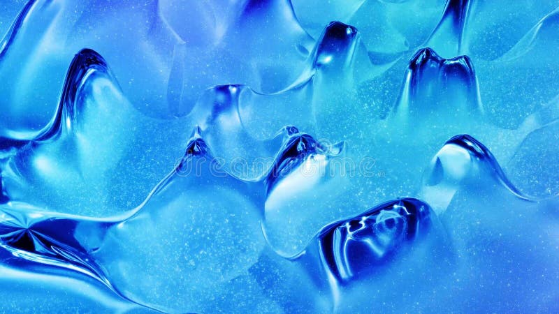 Fluid Animation Loop - Viscous Blue Liquid Simulates a Metallic Foil ...