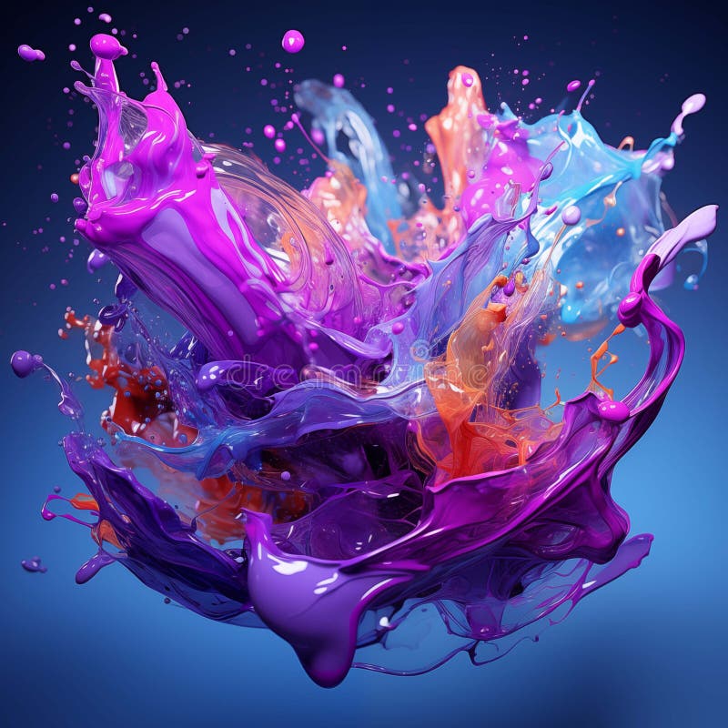 Fluid Art. Spectacular 3D Dynamic Images with Flying Drops of Paint ...