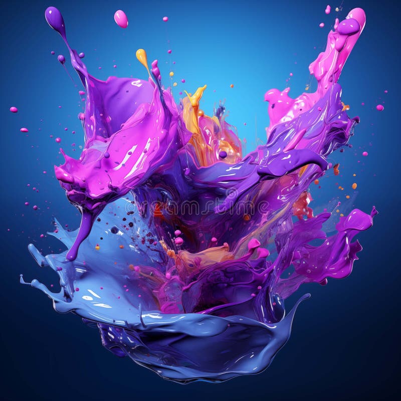 Fluid Art. Spectacular 3D Dynamic Images with Flying Drops of Paint ...