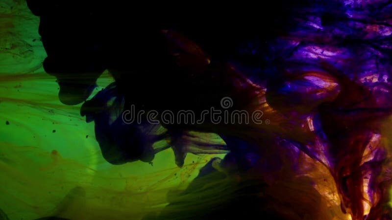 Abstract Powerful Vivid Color Ink Drops Spreading in Water Texture ...