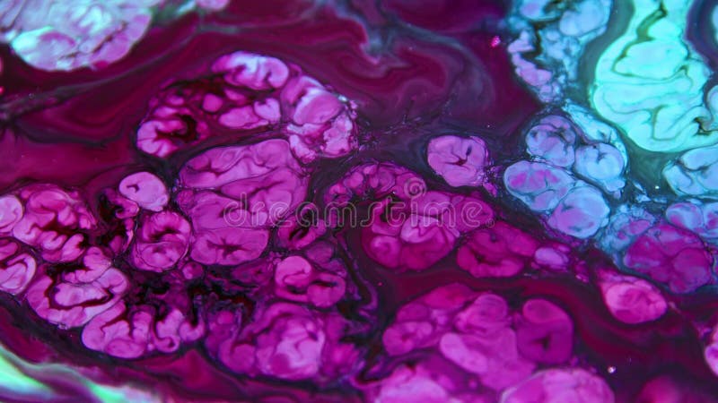 Abstract Background with Psychedelic Painting in Vivid Liquid Colors ...