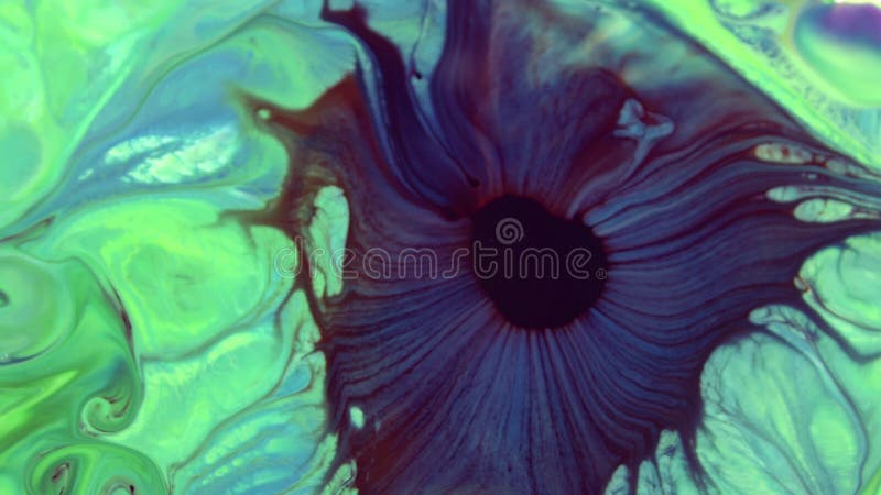 Abstract Background with Psychedelic Painting in Vivid Liquid Colors ...