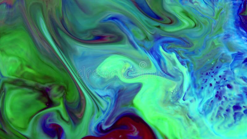Abstract Background with Psychedelic Painting in Vivid Liquid Colors ...