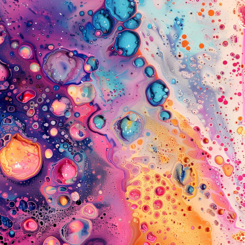 Fluid Art Texture. Backdrop with Abstract Iridescent Paint Effect ...