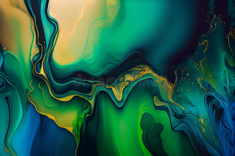 Fluid Art Texture. Backdrop with Abstract Mixing Paint Effect. Liquid ...