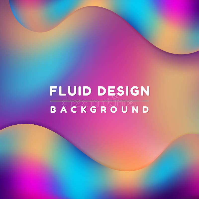 Fluid Banner Water Flow Rainbow Color Style Stock Vector - Illustration ...