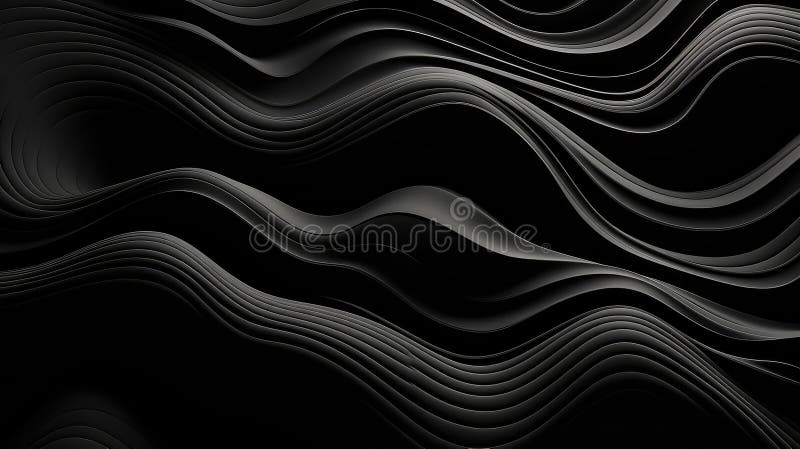 Fluid Black Line Background Stock Illustration - Illustration of ...