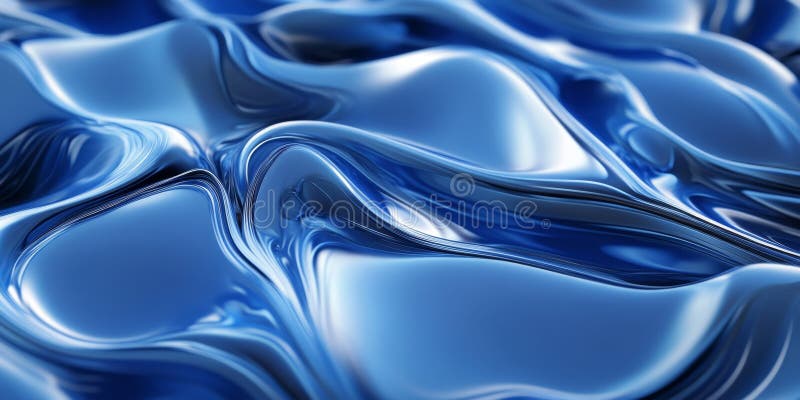 Fluid Blue Abstract Waves Texture with Dynamic 3D Effect and High ...