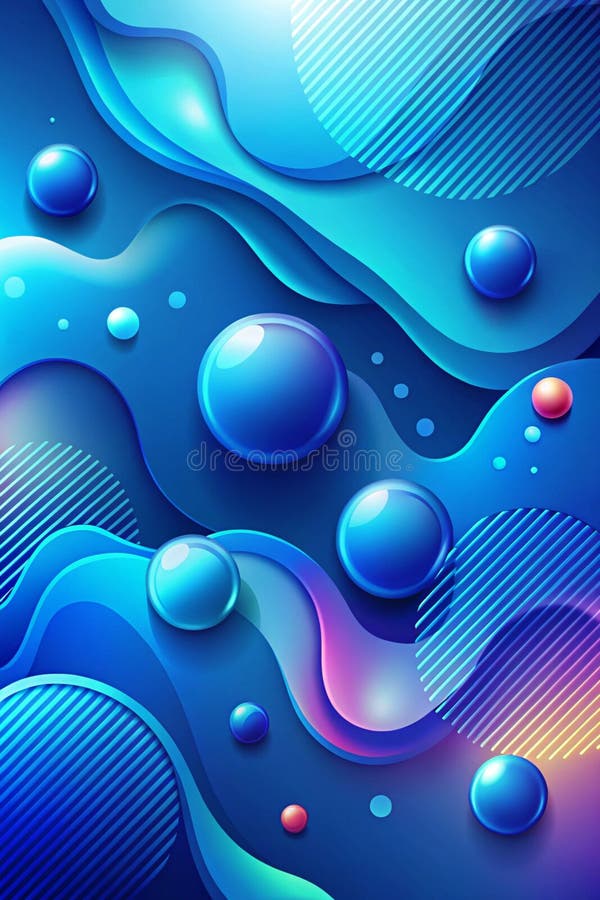 Fluid Blue Gradient Liquid Background Stock Illustration - Illustration ...
