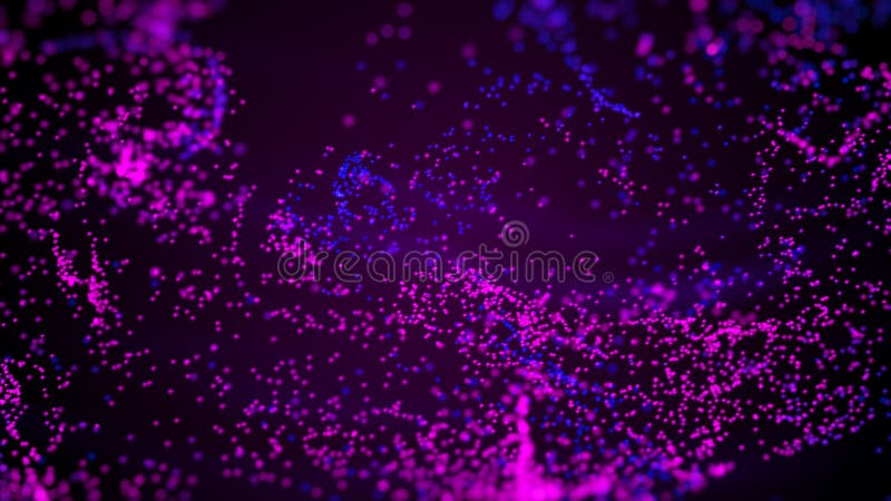 Fluid Blue and Purple Particles Flowing Beautiful with Depth of Field ... Fluid Blue and Purple Particles Flowing Beautiful with Depth of Field ...