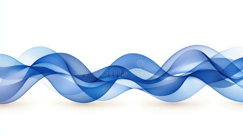 Fluid Blue Wave Design on White Background for Creative and Artistic ...