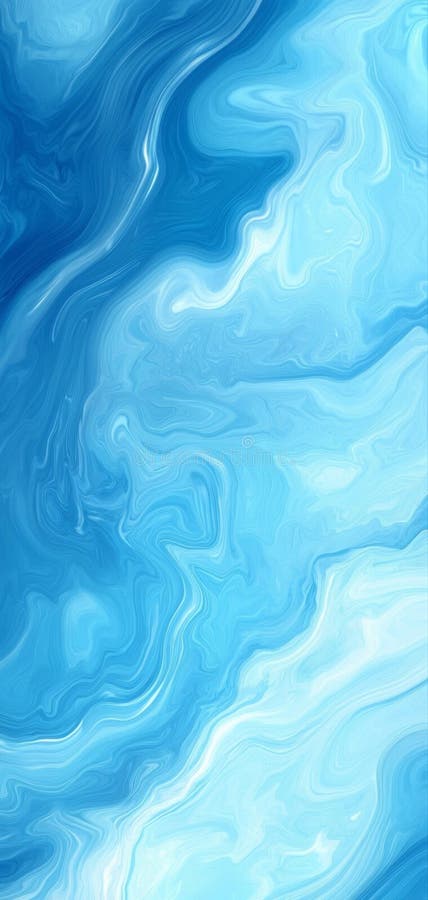 Fluid Blue and White Marbled Background with Dynamic Swirls and Soft ...