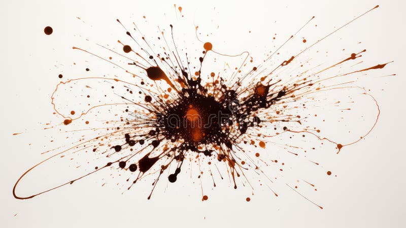 Fluid brown splatter stock illustration. Illustration of drip - 324976872