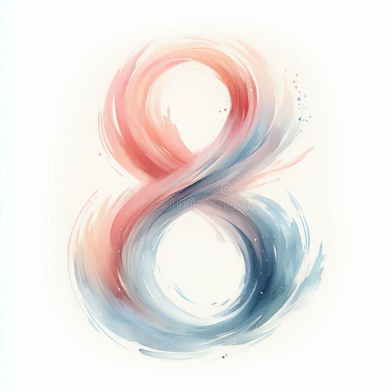 Fluid Brushstroke Figure 8 stock illustration. Illustration of ...