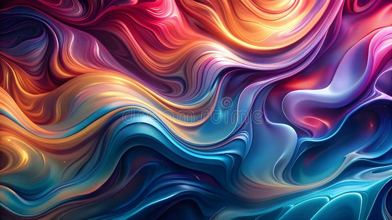 Fluid Color Abstract Background Stock Illustration - Illustration of ...