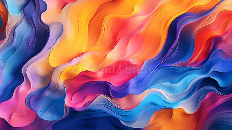 A Fluid Color Abstract Background, Generative AI Stock Illustration ...
