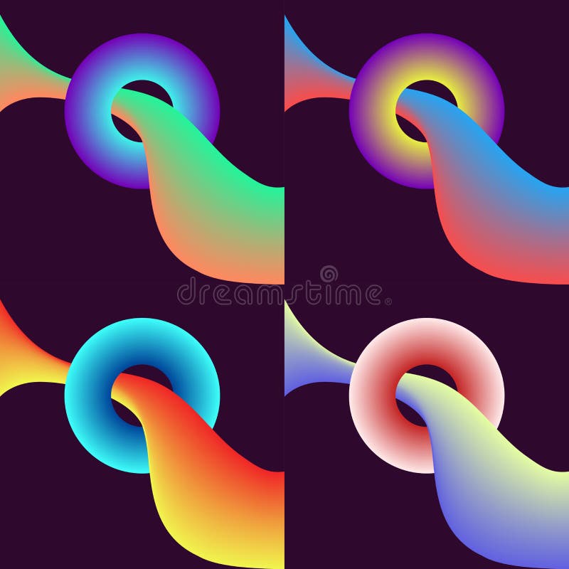 Fluid Colors with Red Yellow Violet and Other Colors. Stock Vector ...