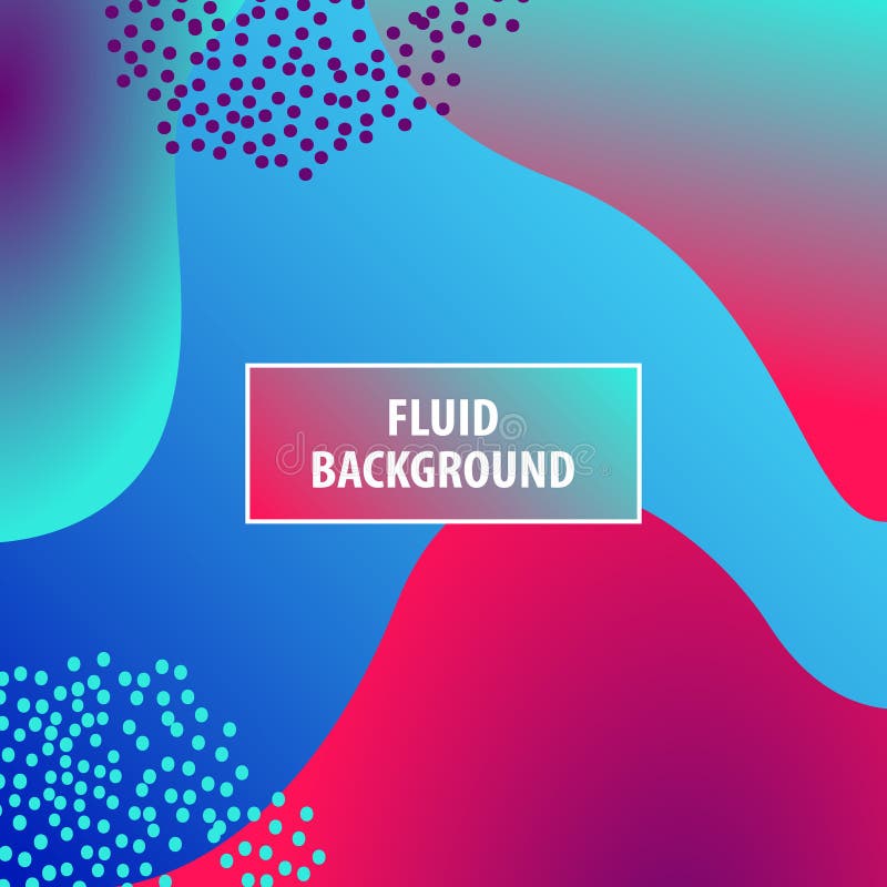 Fluid Colors Shape on Blue. Stock Vector - Illustration of colorful ...