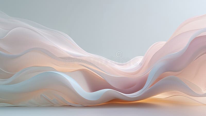 Fluid Contemporary Digital Composition with Pastel Colors and Light ...