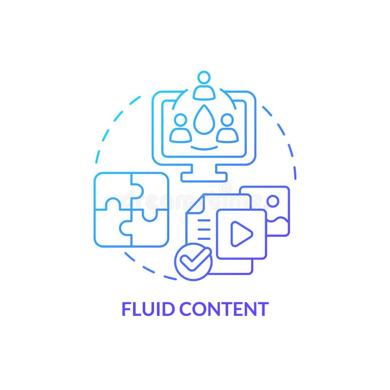 Fluid Content Blue Gradient Concept Icon Stock Vector - Illustration of ...