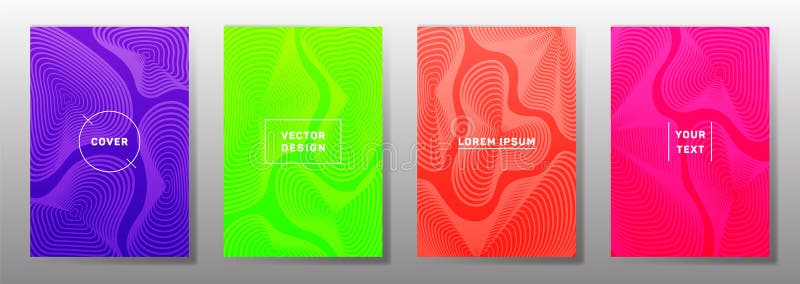 Fluid Curve Shapes Geometric Lines Patterns. Stock Vector ...